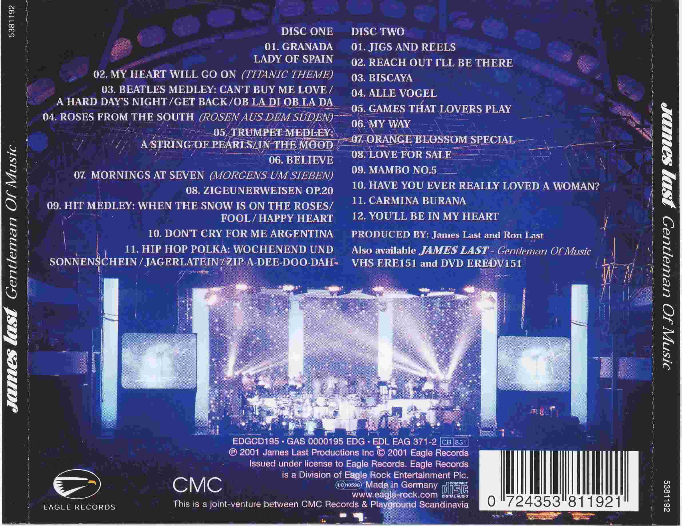 James Last Gentleman Of Music (2001) : Back | CD Covers | Cover Century ...